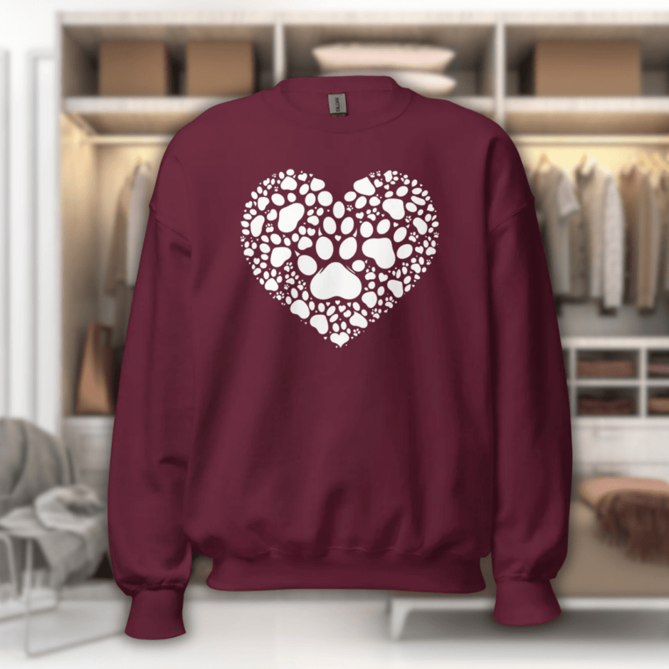 Pet Love: Heart Design Filled with Pawprints – Speak Up 4 Paws
